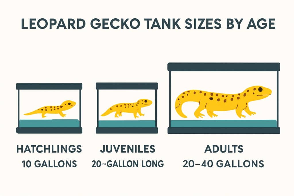 What Size Tank Does a Leopard Gecko Need? (Complete Guide + Age Chart)